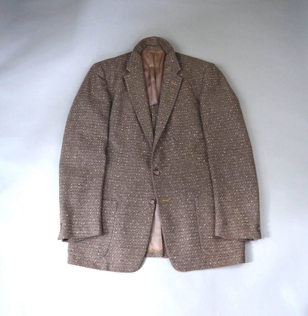 Vintage 1950s Brown Fleck Tweed Patch Pocket Sport Coat Size 42L - Etsy