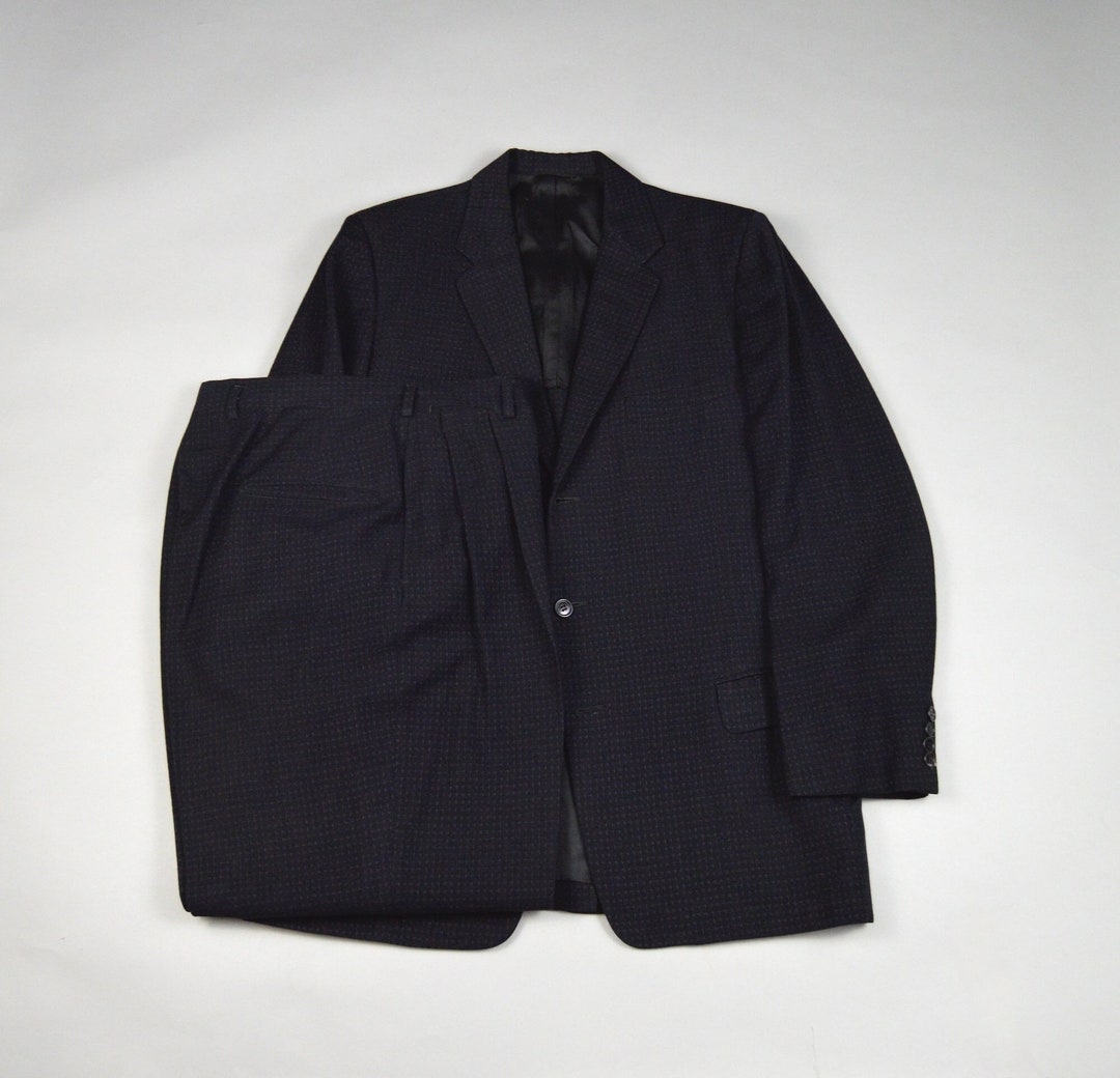 Vintage 1950s Black W/gray Fleck Suit by Clipper Craft Size 40 - Etsy