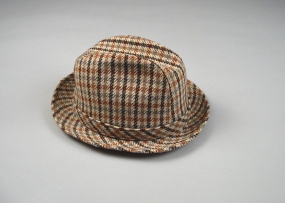 Vintage 1970s Shepherd's Check Tweed Hat by Dorfman P… - Gem