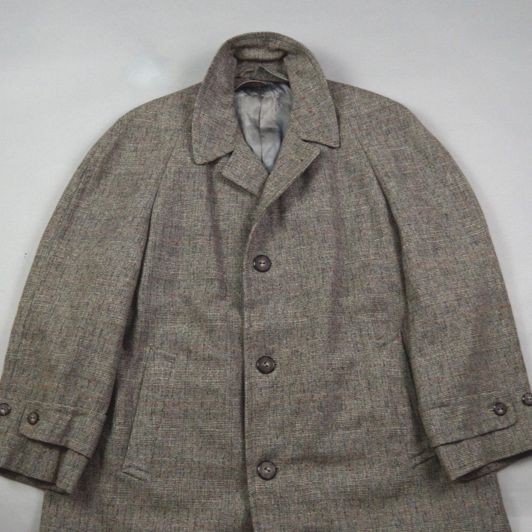 Vintage 1950s/1960s Size 42/44 Light Brown W/orange Fleck Raglan ...