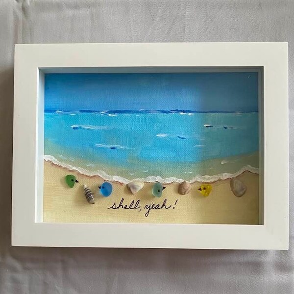 Shell Art Shadow Box - Etsy