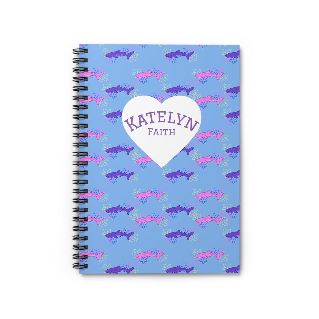 Whale Shark Notebook, Personalized Journal, Custom Name Journal, Cute ...