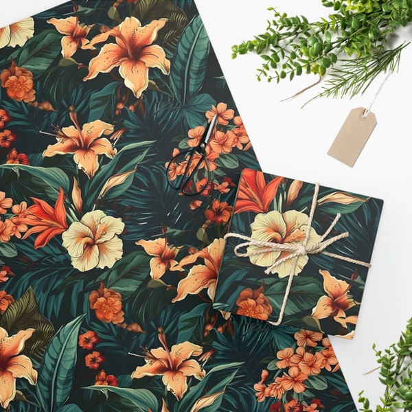 Flower Wrapping Paper - Etsy