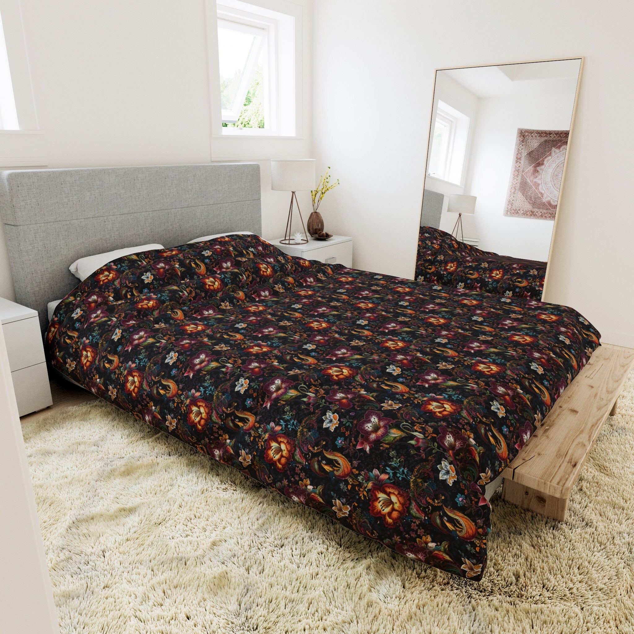 Extraterrestrial Flower Duvet Cover Unique Floral Pattern for ...
