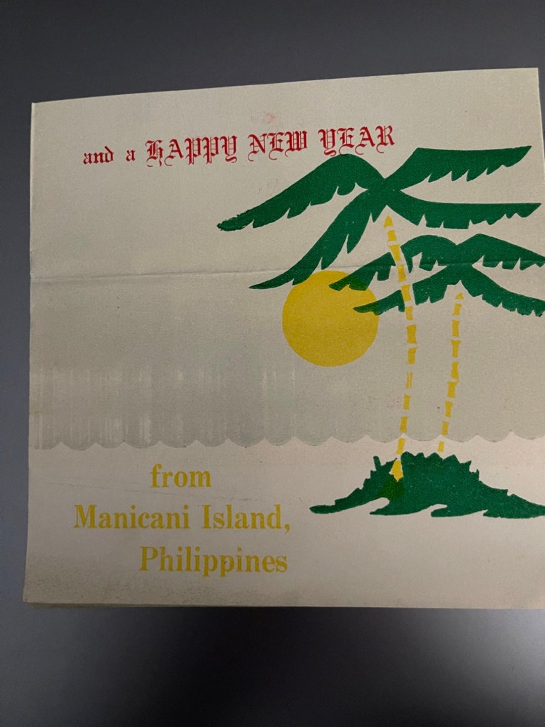 Set of 7 Vintage Christmas and Happy New Year Cards From Manicani ...