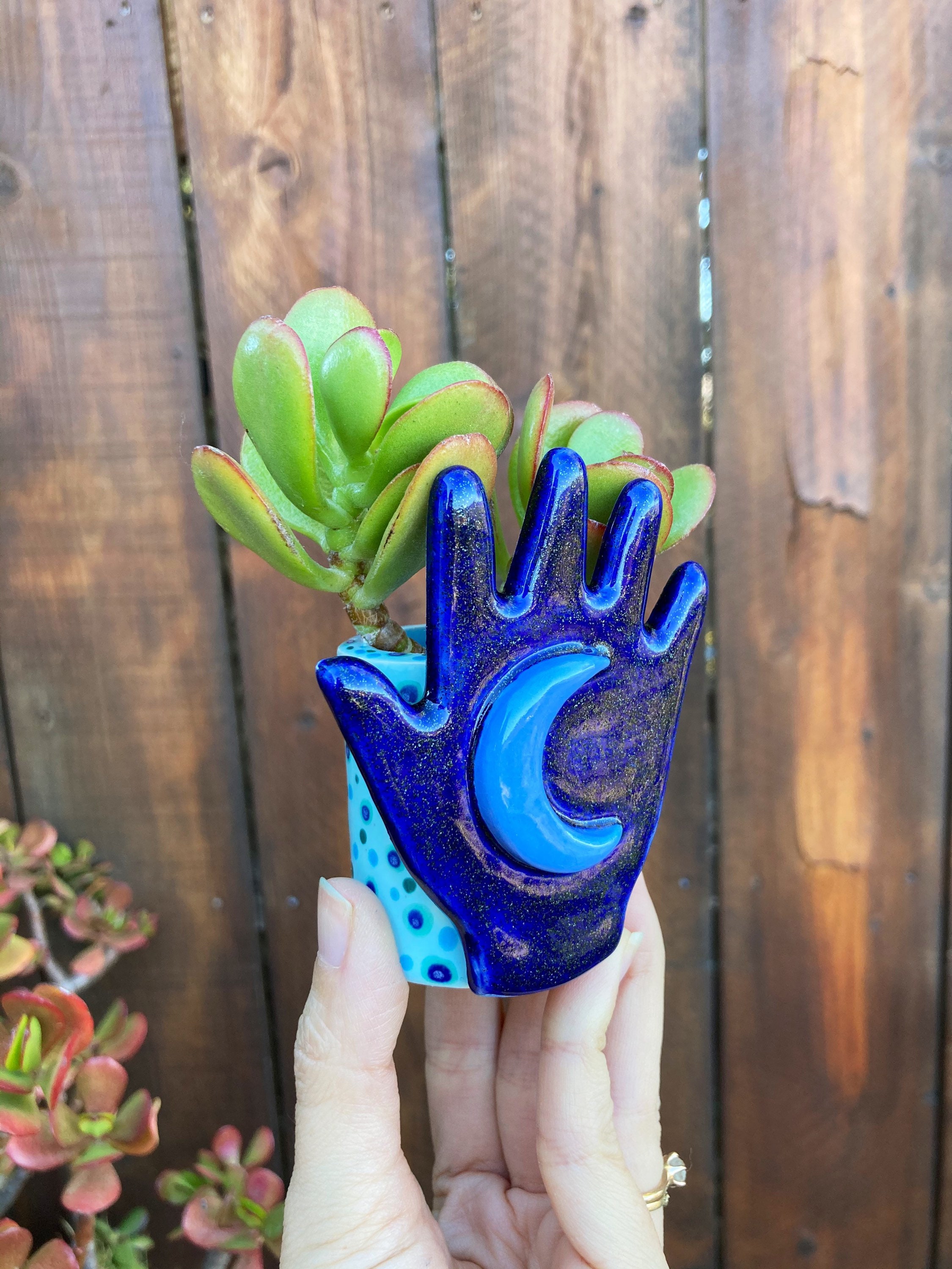 Hand pot hand planters pot handmade pots flower planter | Etsy