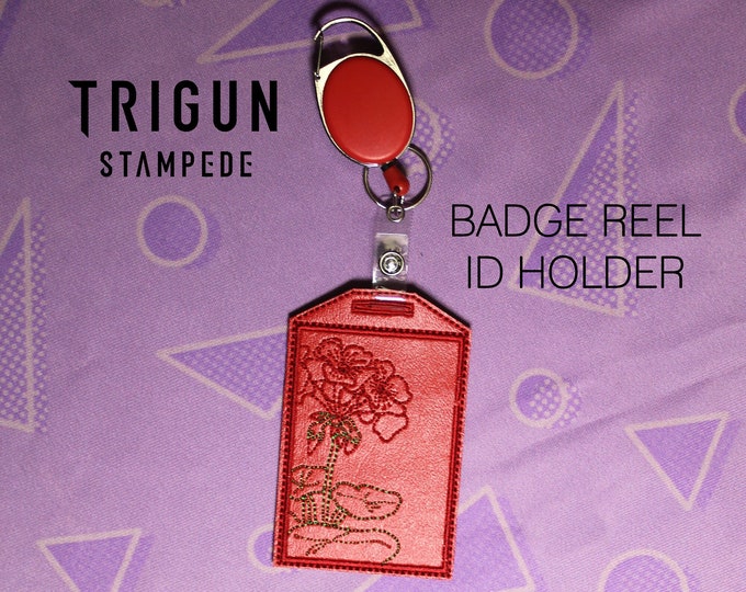 Trigun Red Geranium ID Holder Retractable Badge Reel - Etsy