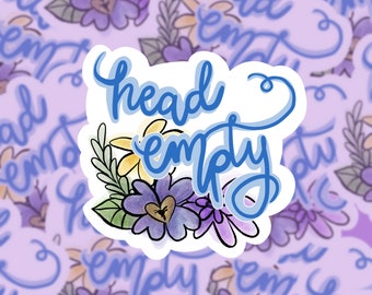 Empty Head Sticker - Etsy