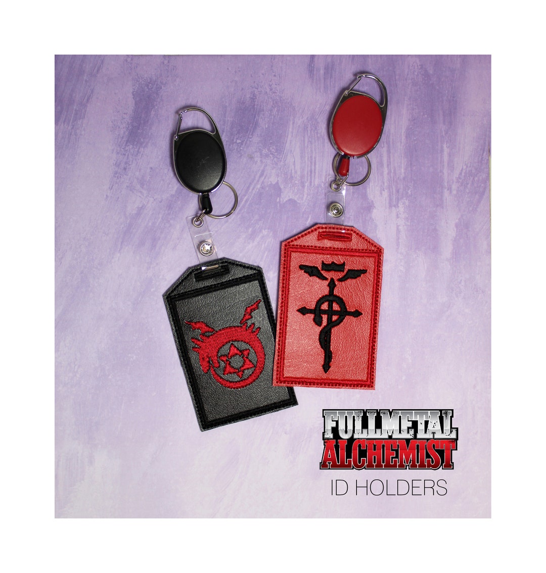 Fullmetal Ouroboros Flamel Embroidered ID Holder Retractable Badge Reel ...