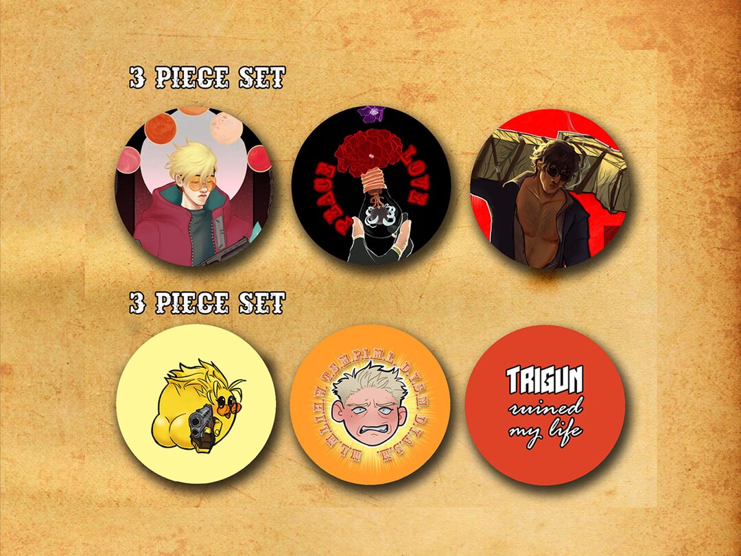 Trigun Memes Button Packs - Etsy
