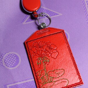 Trigun Red Geranium ID Holder Retractable Badge Reel - Etsy