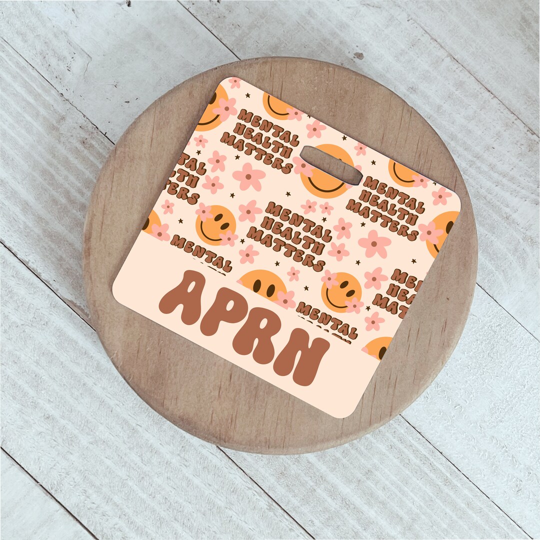 Mental Health Badge Buddy, Floral Badge Backer, RN Badge, Badge Buddy ...
