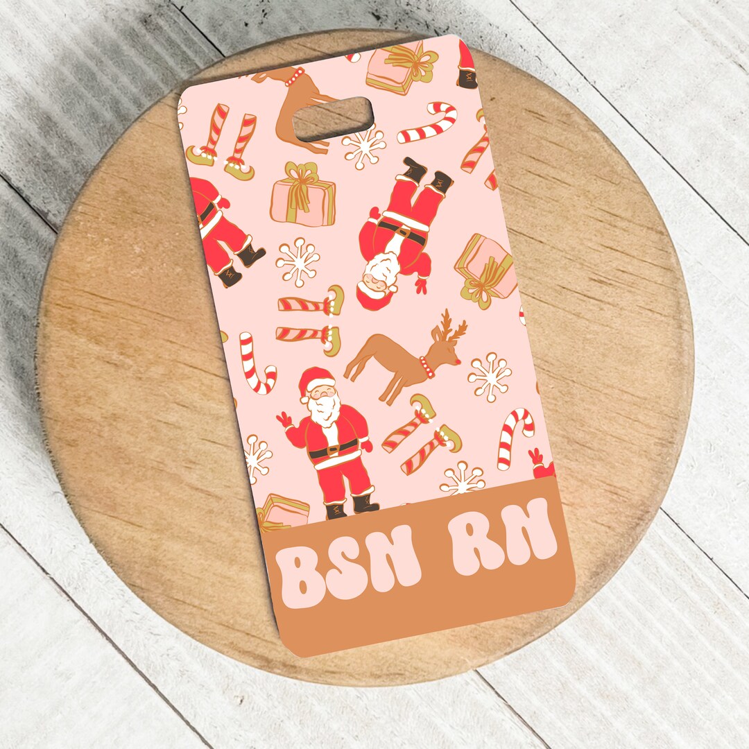 Santa Badge Buddy, Reindeer Badge Backer, Candy Cane Badge Holder ...