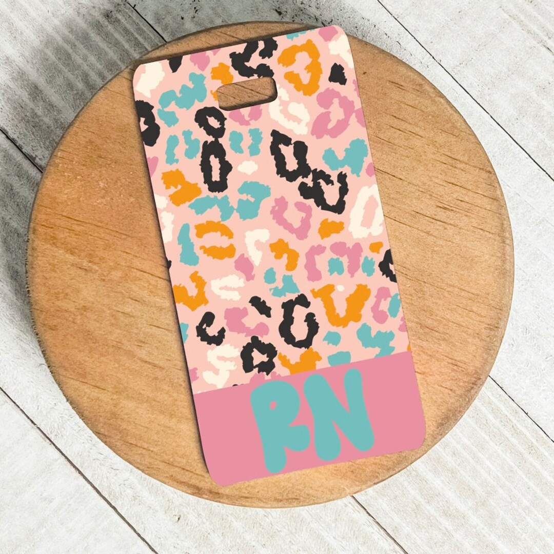 Leopard Badge Buddy, Custom Badge Buddy, Retro Badge, Nurse Badge Buddy ...