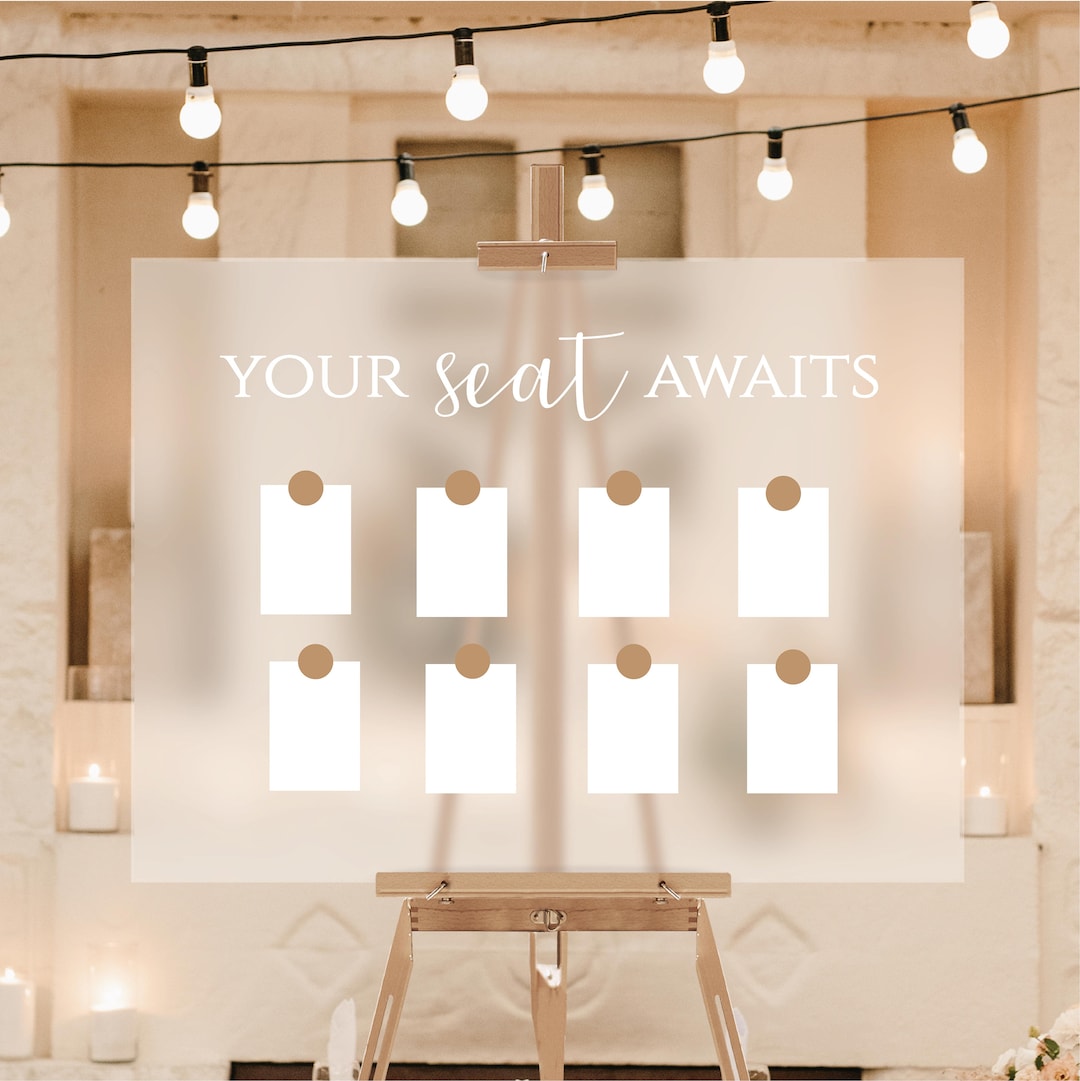 Wedding Seating Chart Header Your Seat Awaits - Etsy