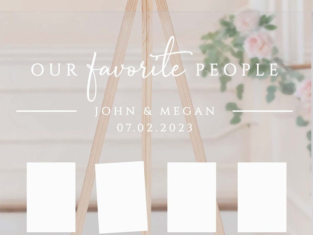 Our Favorite People Wedding Sign Decal Wedding Decor DIY - Etsy