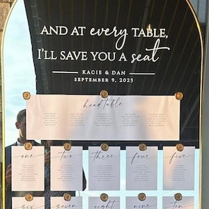 And at Every Table, I'll Save You A Seat | Vinyl Decal | Wedding Sign ...