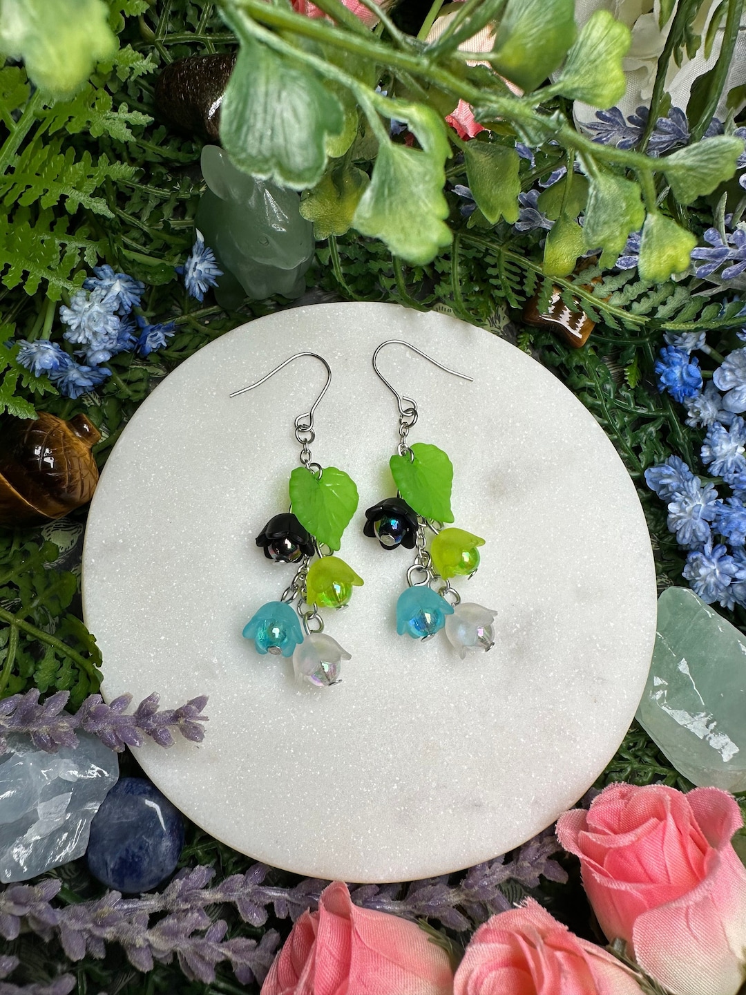 Quoiromantic Pride Shimmer Lily of the Valley-inspired Floral Dangle ...