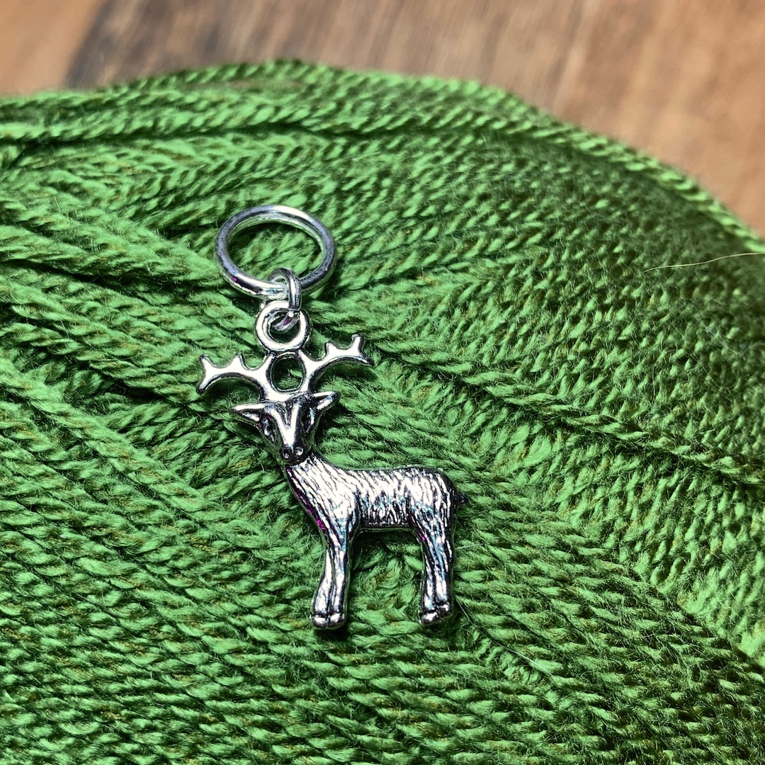 Silver Stag Stitch Marker/progress Keeper Set - 1-5 Pcs - Etsy