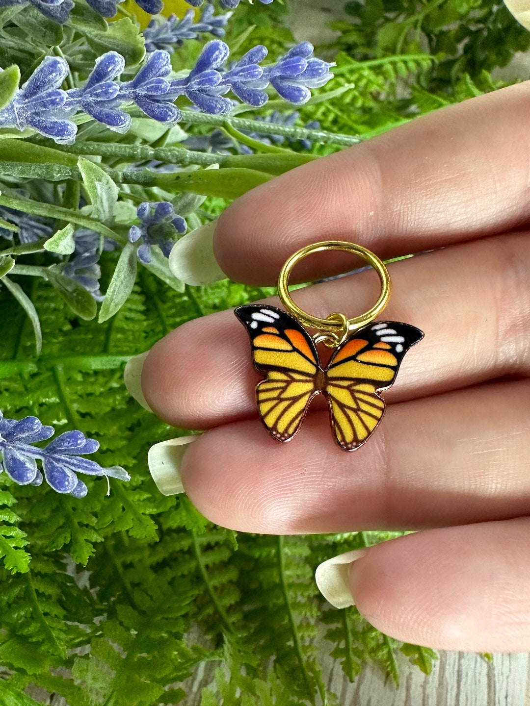 Monarch Butterfly Stitch Marker/progress Keeper - 1 Pc - Etsy