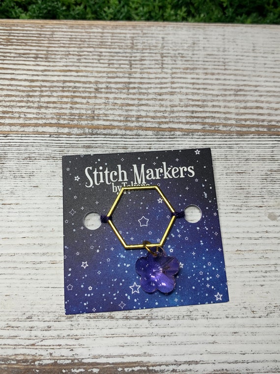 Sewing & Fiber Pink Sakura Cherry Blossom Flower Stitch Marker Progress ...