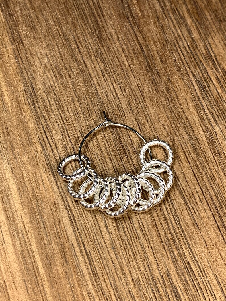 Silver Twist Stitch Markers 11 Pcs - Etsy