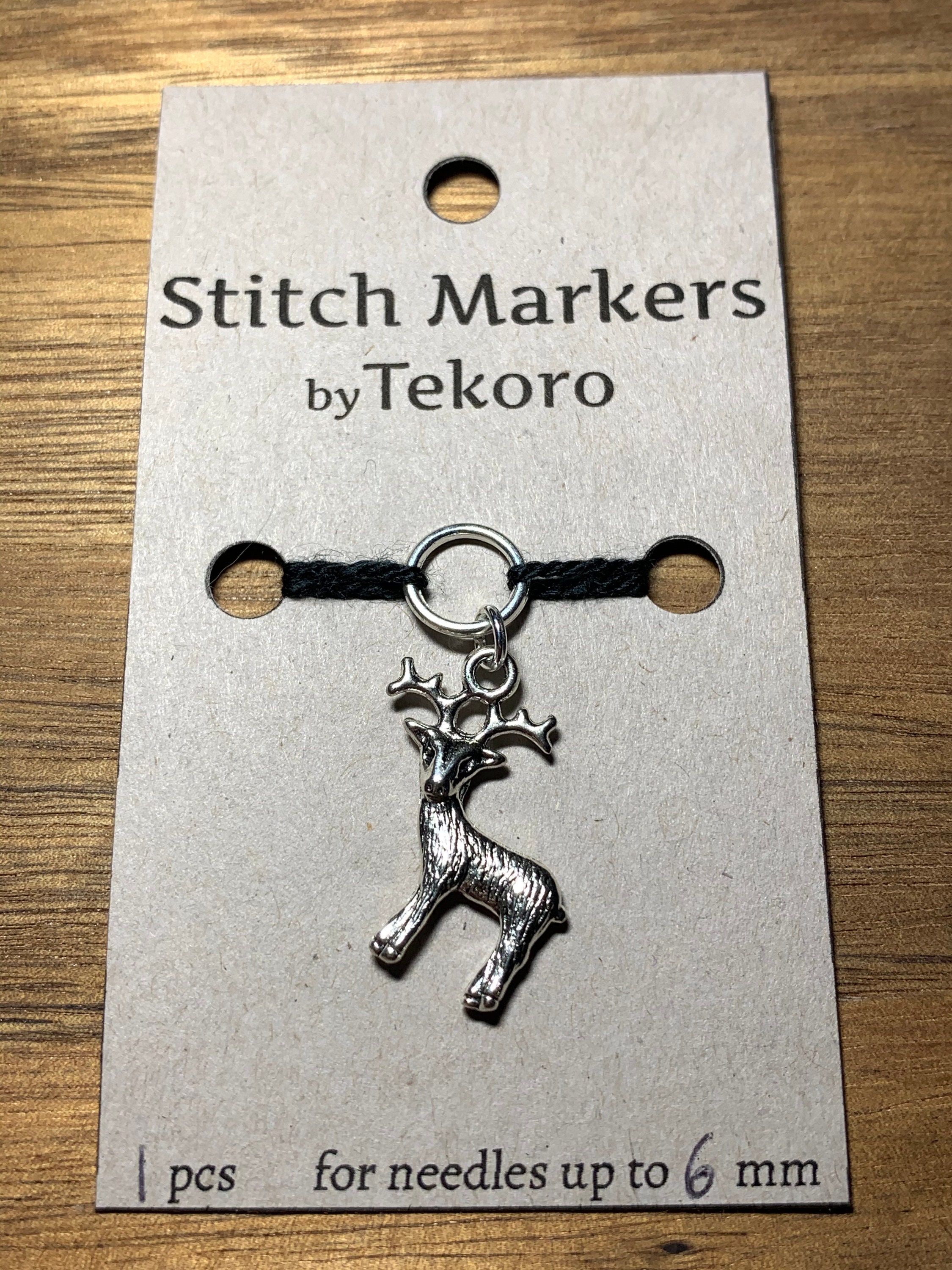 Silver Stag Stitch Marker/progress Keeper Set 1-5 Pcs | Etsy