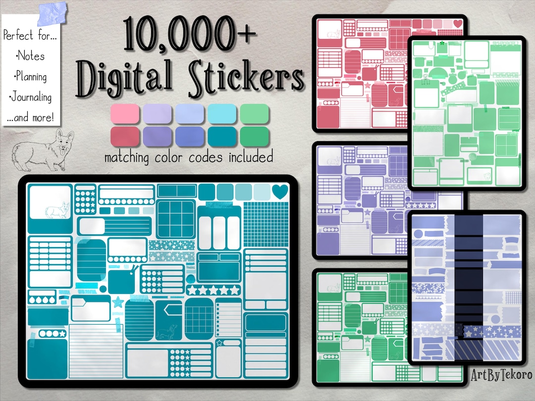 Dream Everyday Essentials Digital Sticker Set for Digital Notes and ...