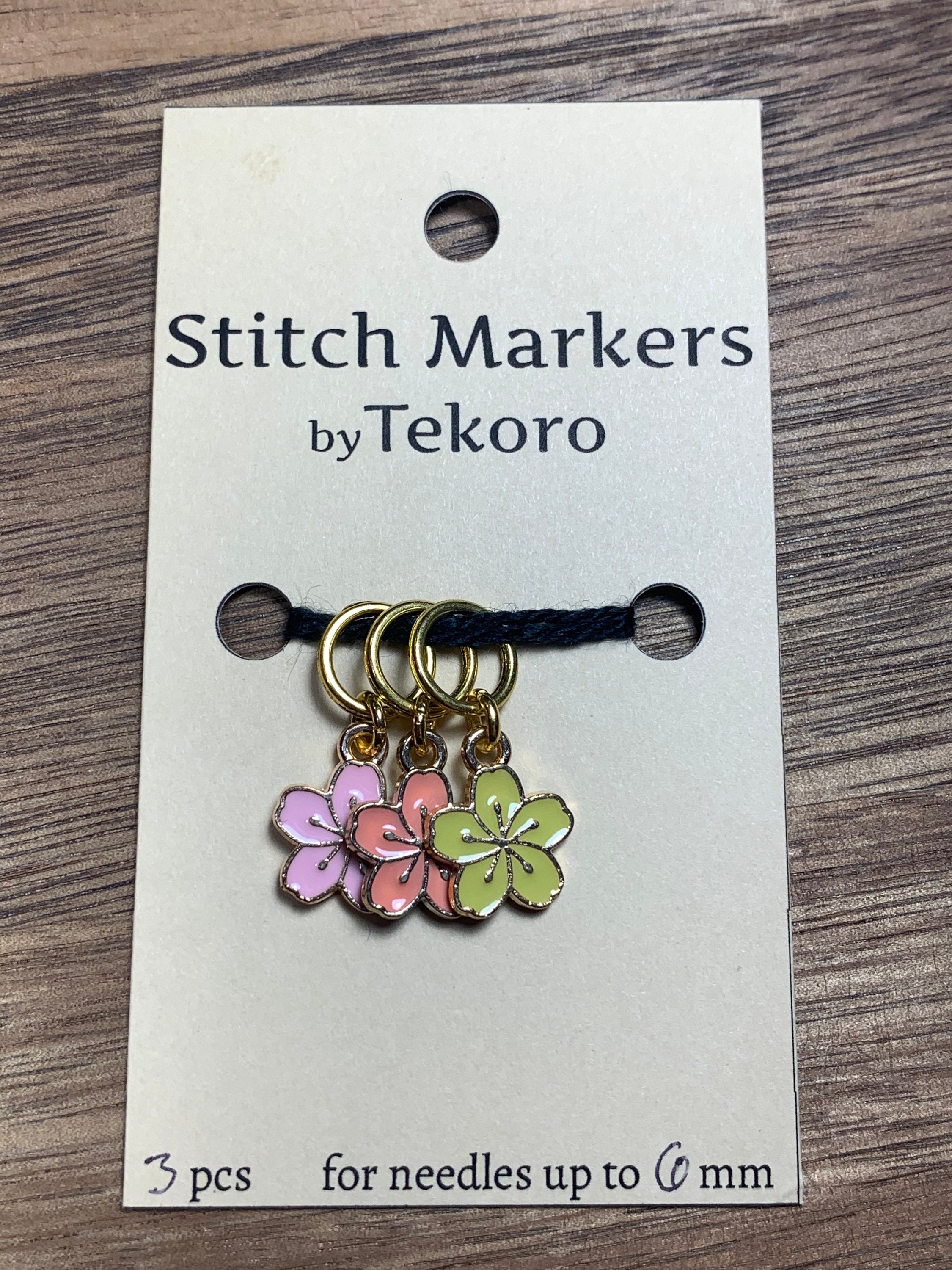 Sewing & Fiber Pink Sakura Cherry Blossom Flower Stitch Marker Progress ...