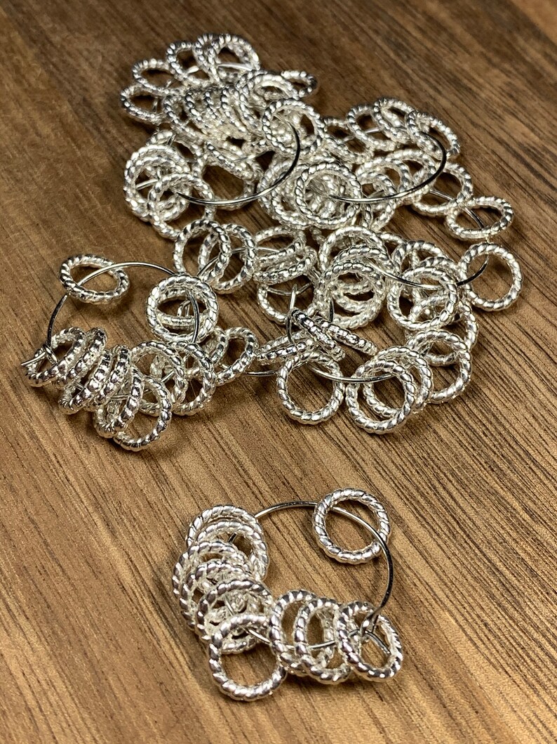 Silver Twist Stitch Markers 11 Pcs - Etsy