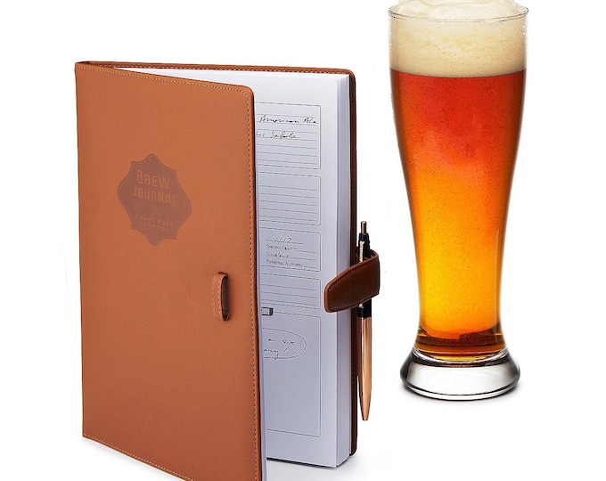 Handmade Leather Beer Journal-customized With Initials - Etsy