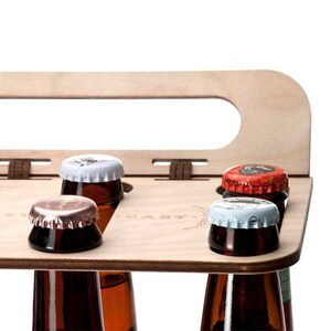 Brew Cart – Minimalistic Wooden Beer 6-pack and Bottle Opener - Etsy