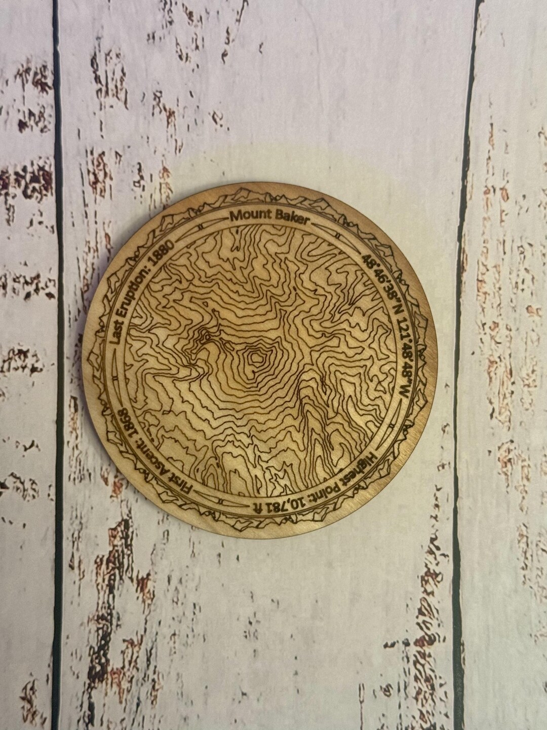 Pacific Northwest | Washington State | Mountains Wooden Coasters | Set ...