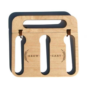 Brew Cart – Minimalistic Wooden Beer 6-pack and Bottle Opener - Etsy