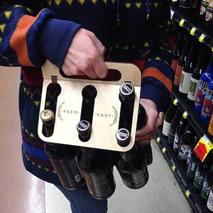 Brew Cart – Minimalistic Wooden Beer 6-pack and Bottle Opener - Etsy