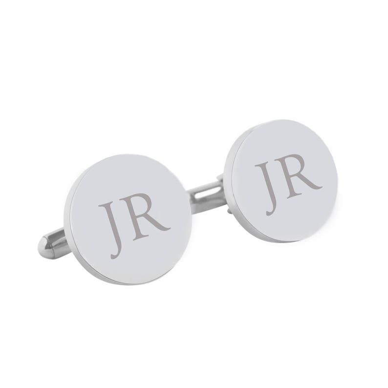 Classic Monogram Letter Initial Cufflinks Engraved - Etsy
