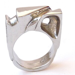 Impresive Carved Silver Ring Number 1 - Unique Silver Ring With a Bold ...