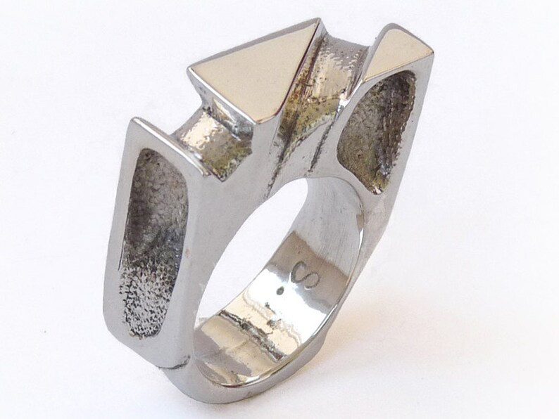 Impresive Carved Silver Ring Number 1 Unique Silver Ring With a Bold ...