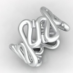 14K Gold Wavy Wire Ring - Etsy