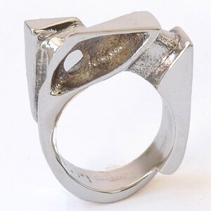Impresive Carved Silver Ring Number 1 - Unique Silver Ring With a Bold ...