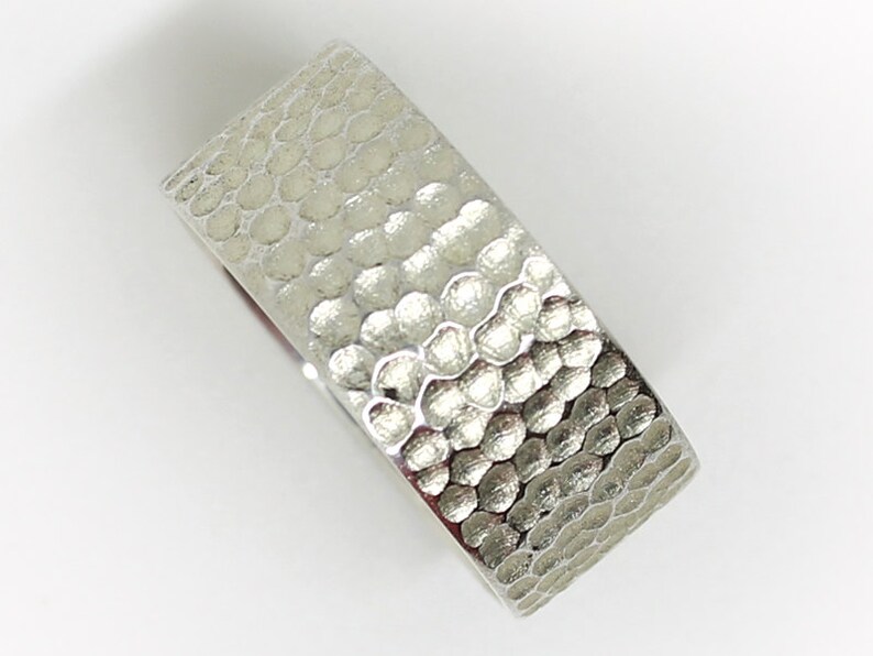 Sterling Silver Wedding Band Ring With Dents , Size 7. - Etsy