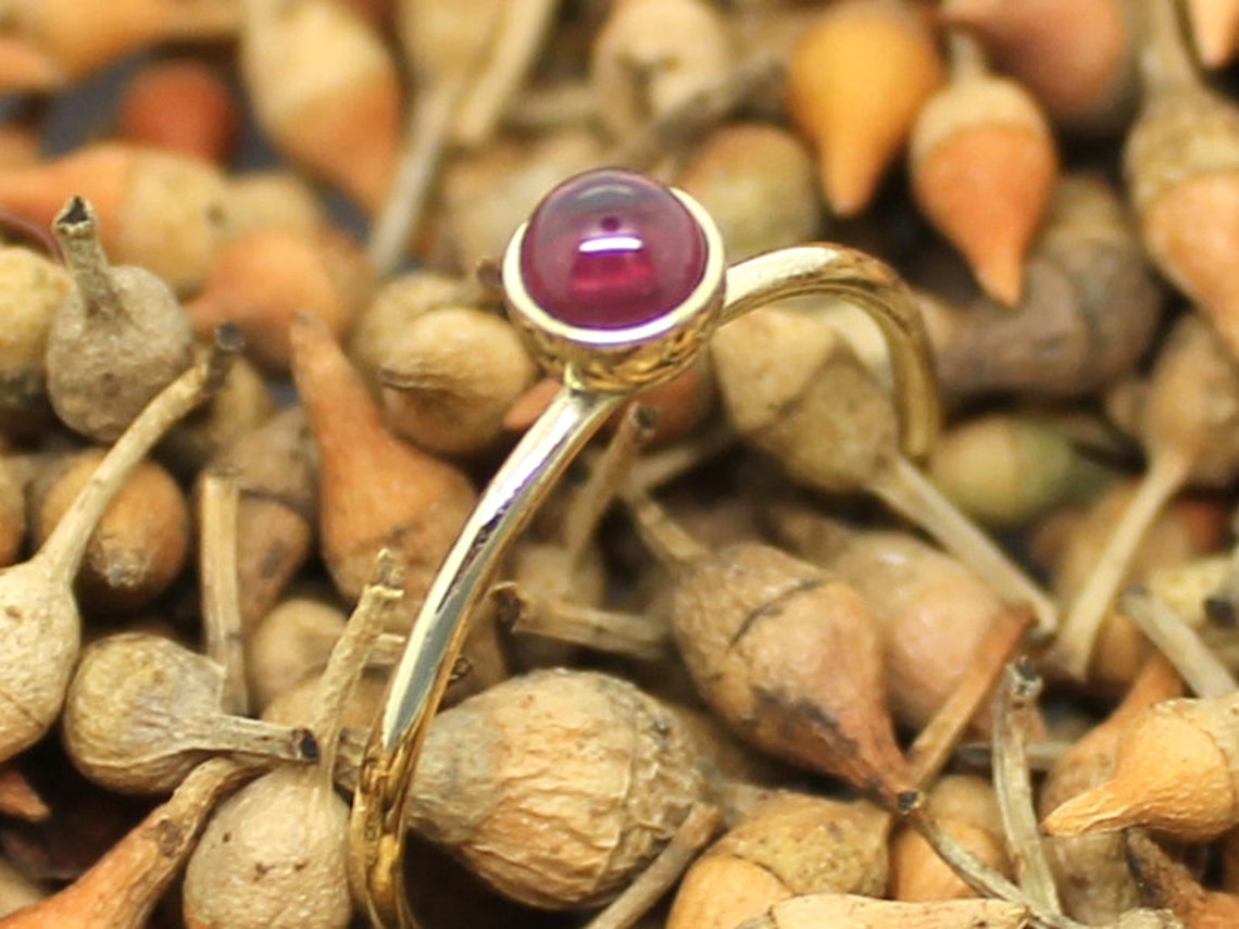 14k Solid Gold Stacking Rings With Gems - Etsy