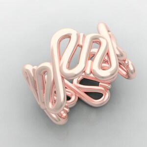 14K Gold Wavy Wire Ring - Etsy