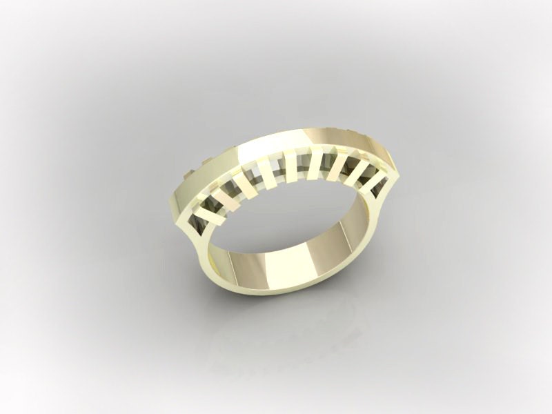 14K Gold Bridge Ring 2 - Etsy