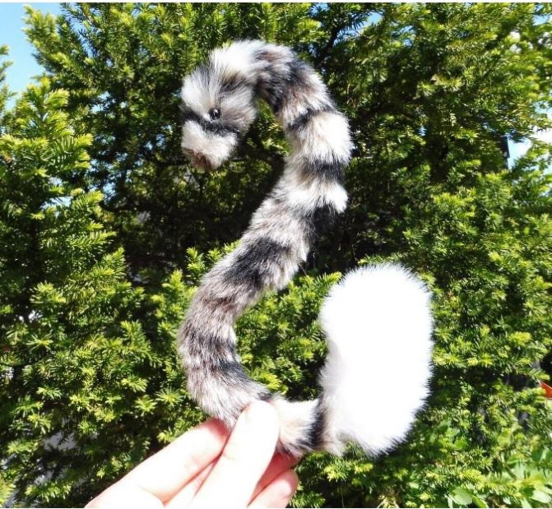 Furry Snake Posable Brown Beige White Faux Fur Fantasy Pet Mascot ...