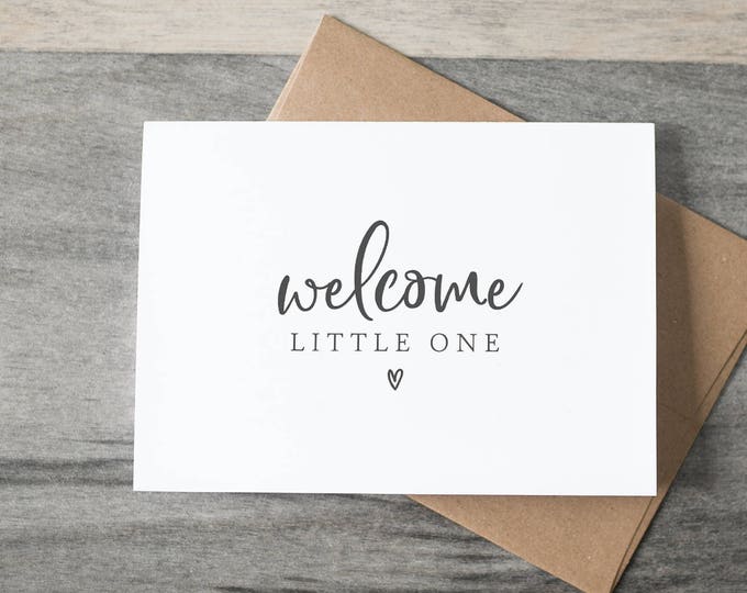 Baby Card Welcome Litte One - Etsy
