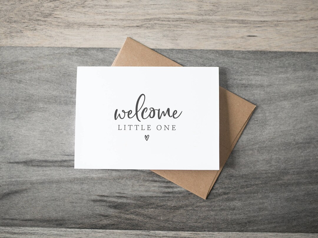 Baby Card - Welcome Litte One - Etsy
