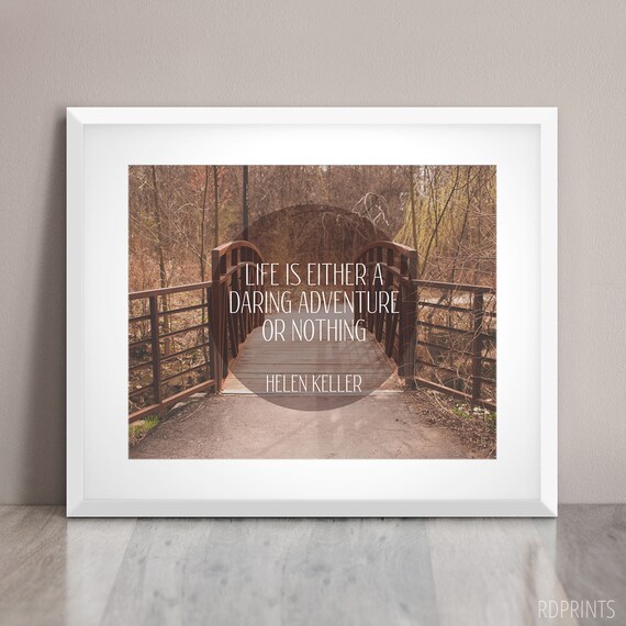 Items similar to Life is a Daring Adventure - Word Art Print - Hellen ...