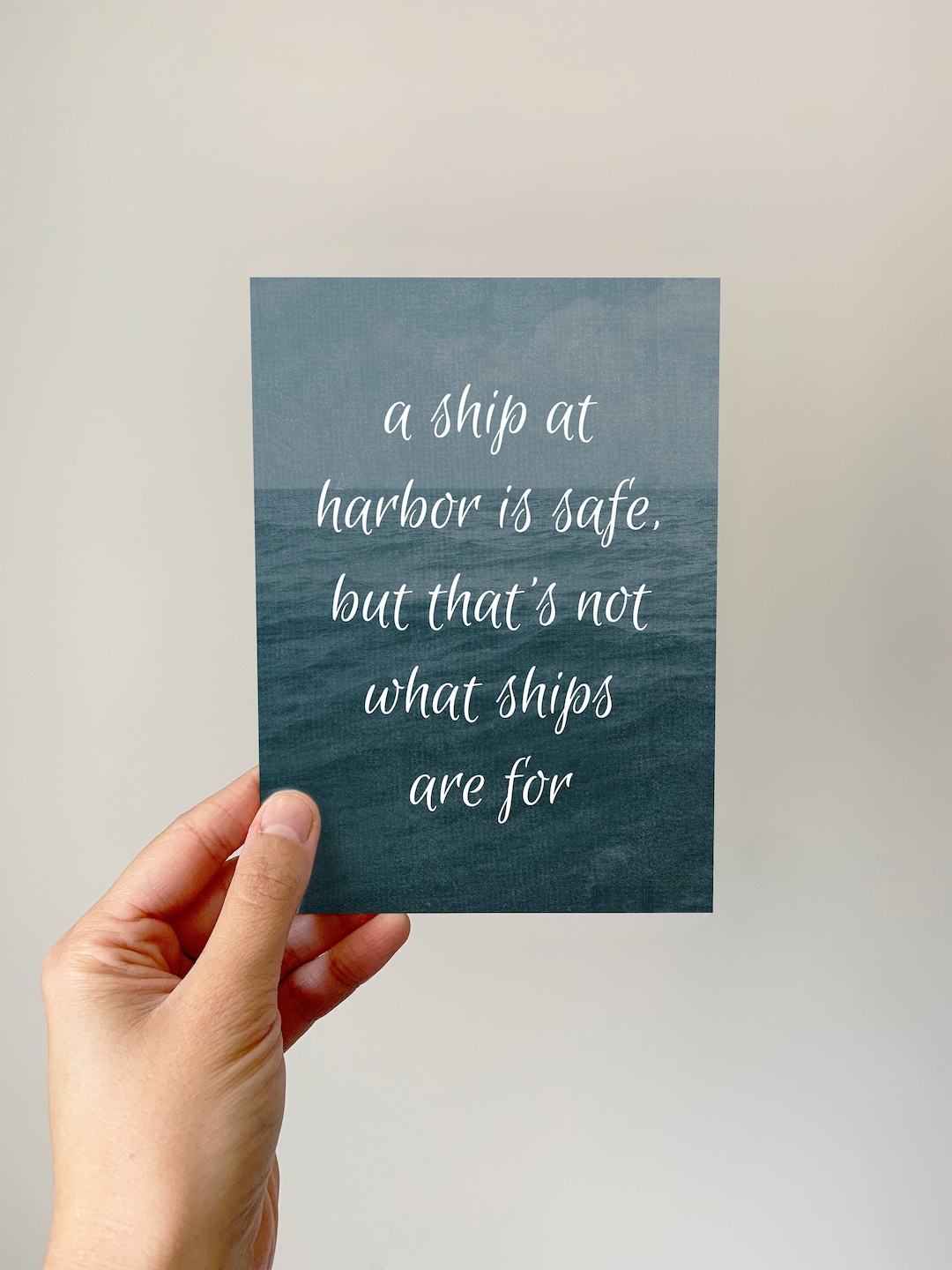 Sailing Quote Ocean Print - Nautical Theme Word Art (5x7) - Etsy