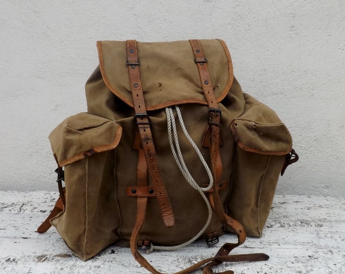 French Vintage Rucksack Military Backpack Vintage Scouts Rucksack ...